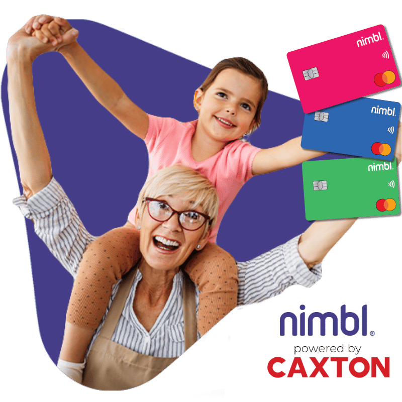 nimbl powered by Caxton Pocket Money Children's Debit Card