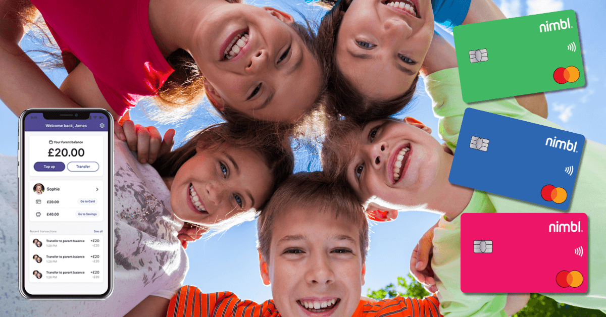 nimbl powered by Caxton Pocket Money Children's Debit Card